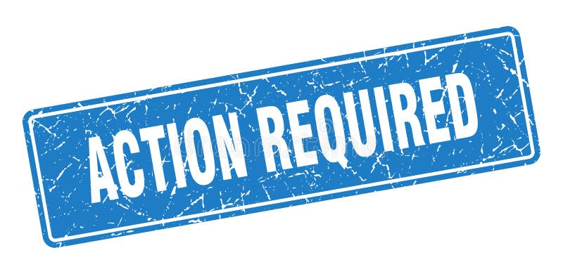 Action required stamp stock vector. Illustration of isolated - 125002809