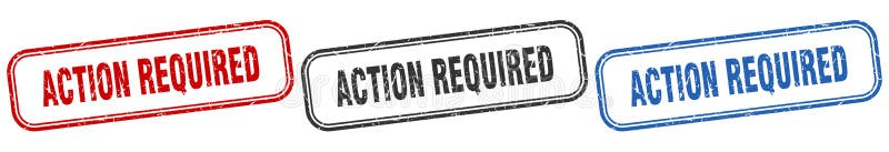 Action required stamp stock vector. Illustration of isolated - 125002809