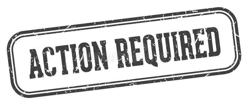 Action required stamp stock vector. Illustration of isolated - 125002809