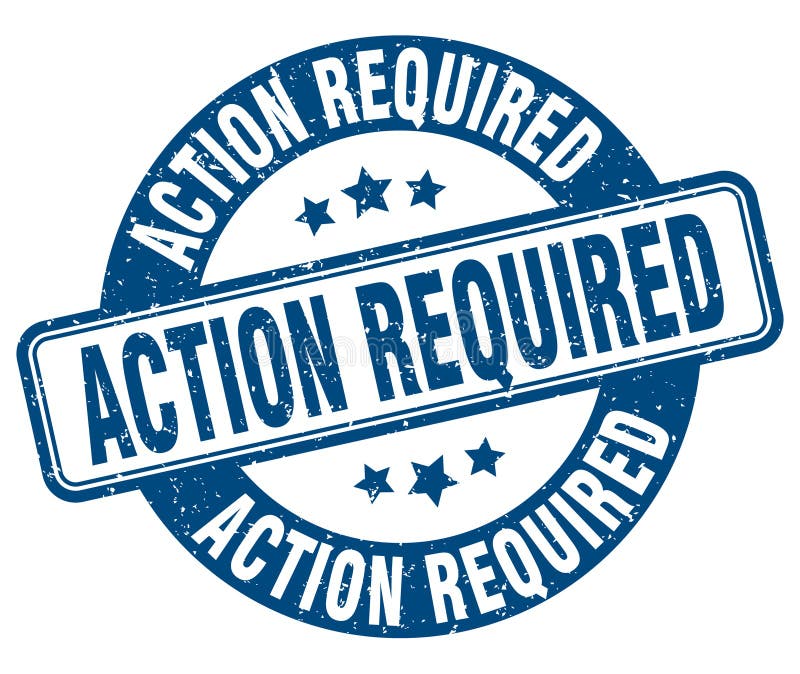 Action required stamp stock vector. Illustration of isolated - 125002809