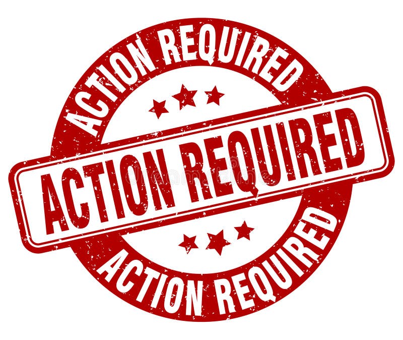 Action required stamp stock vector. Illustration of isolated - 125002809