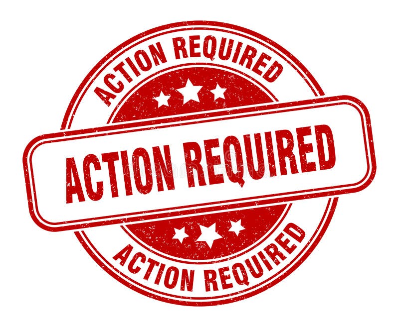 Action required button stock vector. Illustration of notice - 158483921