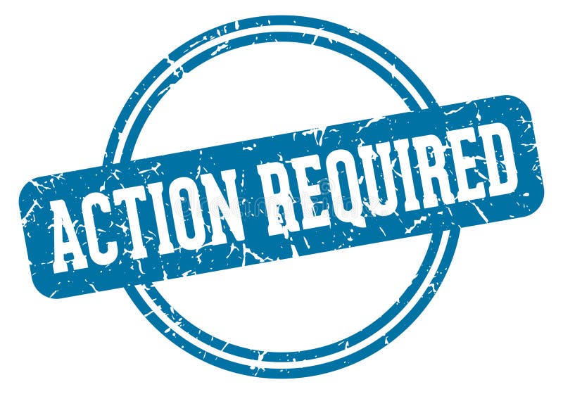 Action required stamp stock vector. Illustration of isolated - 125002809