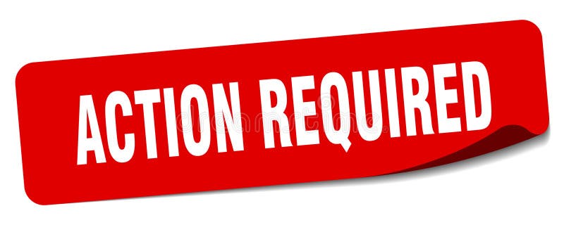 Action Required Sticker. Action Required Label Stock Vector ...