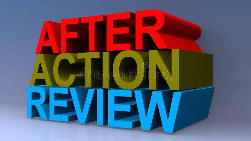 After Action Review on Blue Stock Illustration - Illustration of learn ...