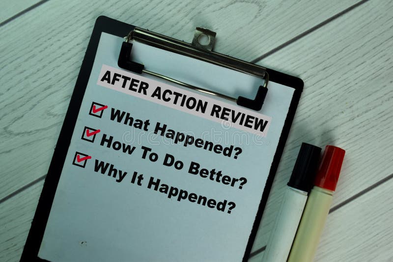 After Action Review AAR. What Happened, How To Do Better, Why it ...