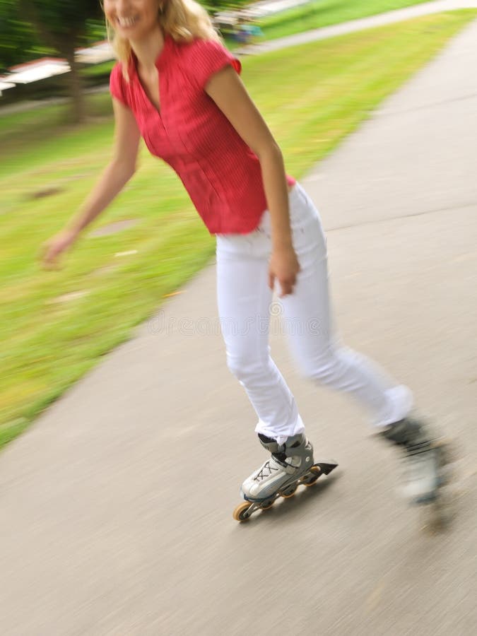 In Action - Rollerskating Person Stock Image - Image of motion, fitness ...