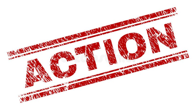 Grunge Textured ACTION Stamp Seal Stock Vector - Illustration of grainy ...