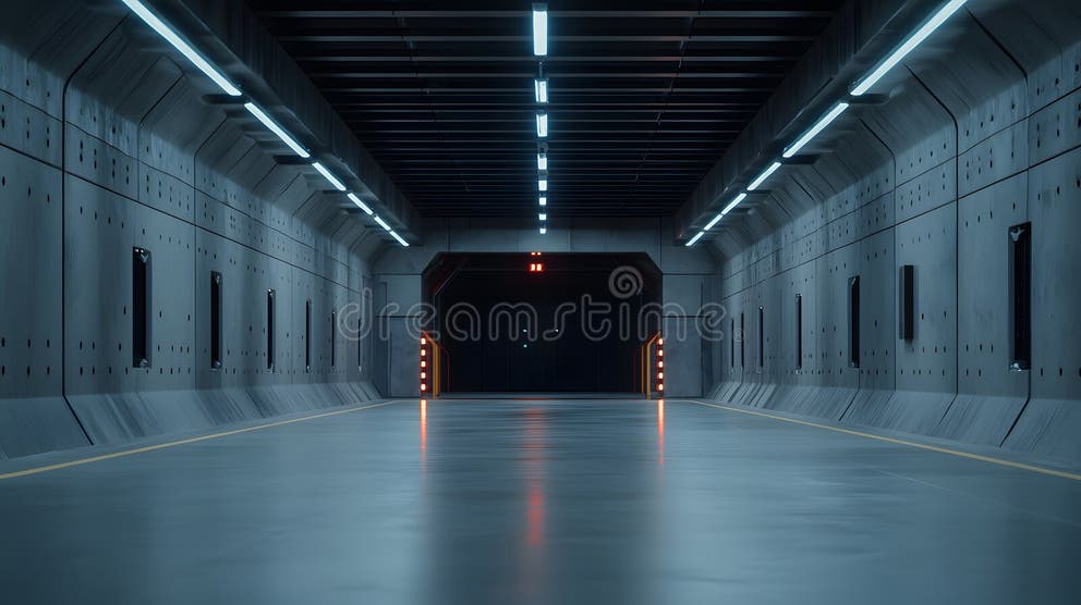Action Sequence Inside an Underground Bunker Featuring High-Tech Walls ...