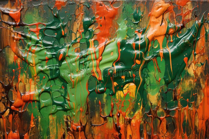 Action Shot of Oil Paint Dripping Onto Canvas Stock Photo - Image of ...