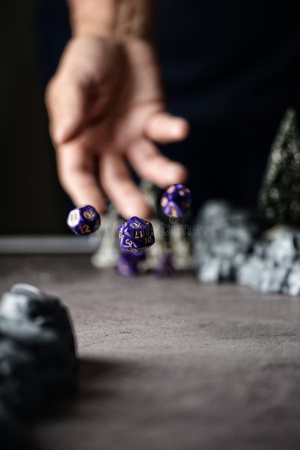 Action Shot of Throwing D and D Dice Stock Photo - Image of gamer ...