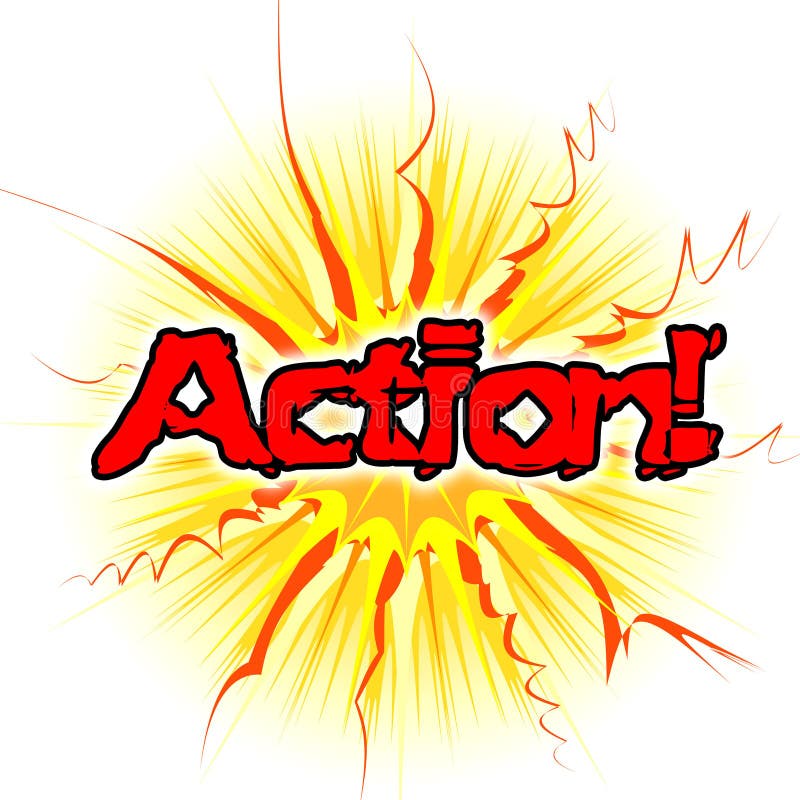 Action Sign Means Do it and Acting Stock Illustration - Illustration of ...