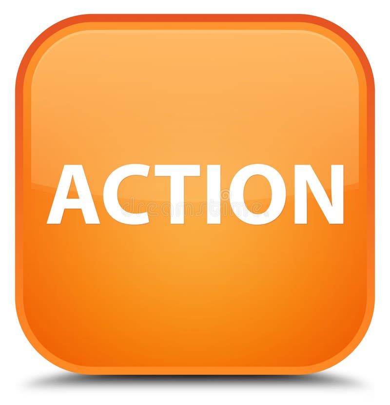Action Special Orange Square Button Stock Illustration - Illustration ...
