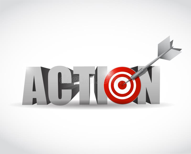 Action Target Illustration Design Stock Illustration - Illustration of ...