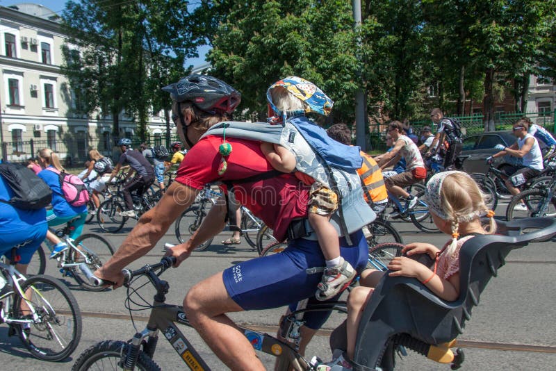 Action within the Ukrainian Bicycle Day in Kharkiv Ukraine Editorial ...