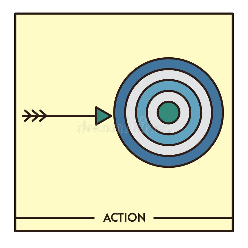 Action. Vector Illustration Decorative Design Stock Illustration ...