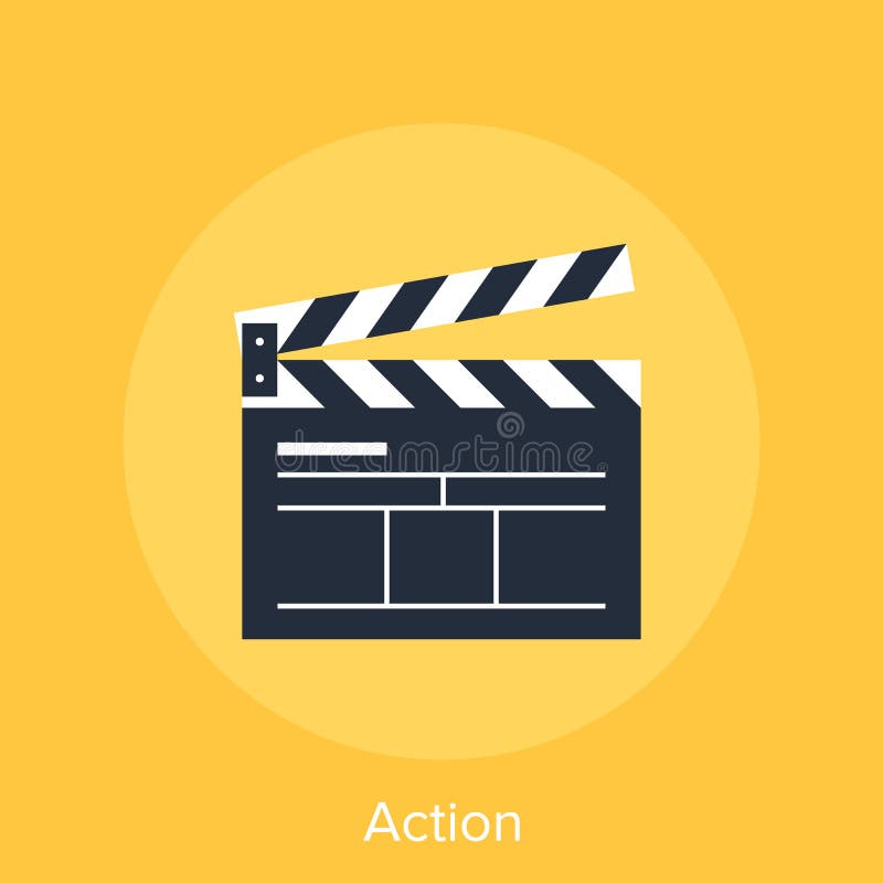 Action icon concept stock vector. Illustration of motionpicture - 131332558
