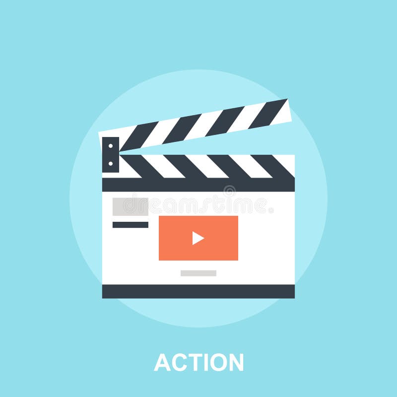 Action icon concept stock vector. Illustration of motionpicture - 131332558