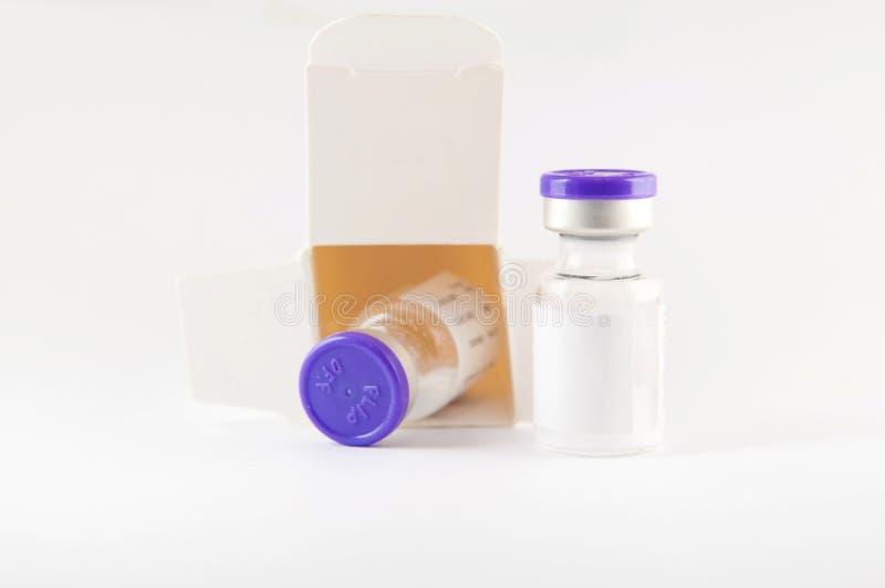Action of Vial from Container Box Stock Image - Image of inject ...