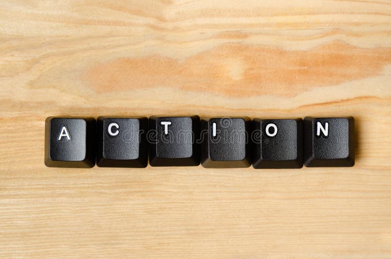 Action word stock photo. Image of keyboard, word, background - 85383658