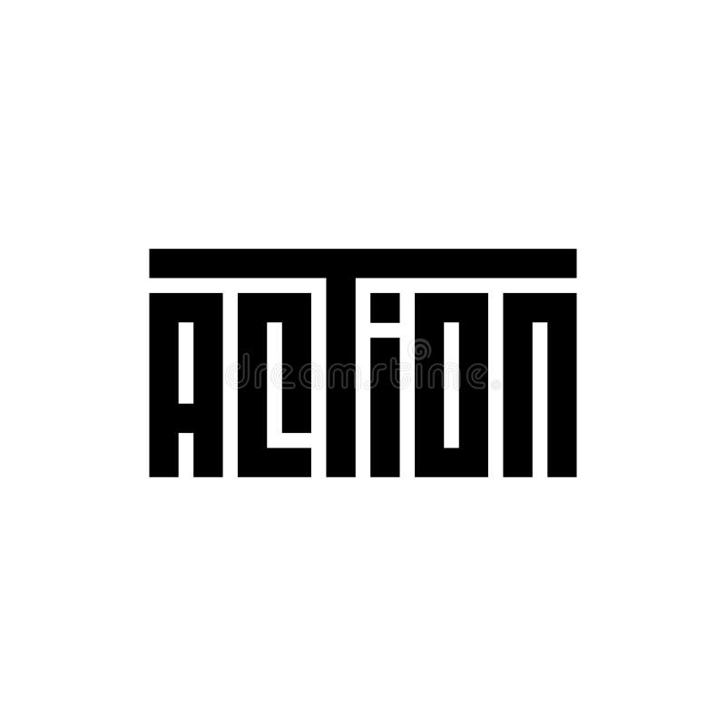 Action Word. Minimalist Typography for T-shirts, Posters, Invitations ...