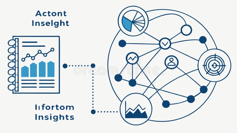Actionable Insights Data Visualization Flowchart Vector Vector Design ...