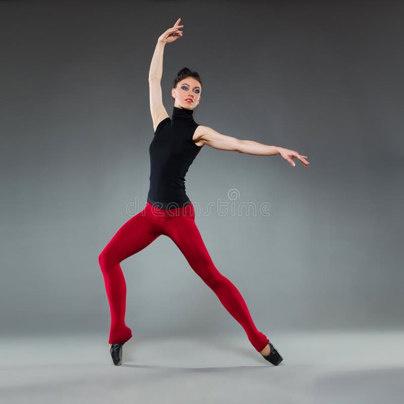 Actitud De La Punta Del Pie Del Bailarín De Ballet Foto de archivo ...