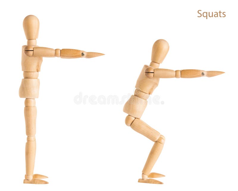 Actitud De Las Posiciones En Cuclillas Foto de archivo - Imagen de ...