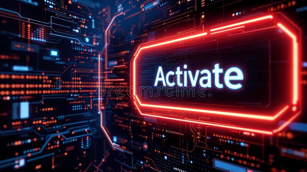 Activate Digital Technology (Generative AI) Stock Illustration ...