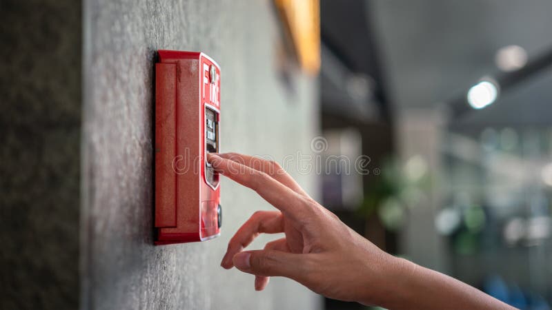 Activate Fire Alarm Trigger Button. Stock Image - Image of action ...