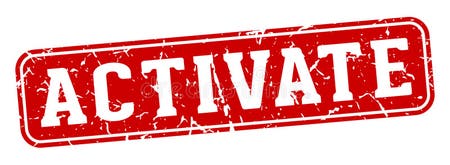 Activate Rectangular Sign. Activate Stamp Stock Vector - Illustration of graphic, insignia ...