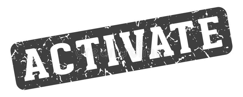 Activate Rectangular Sign. Activate Stamp Stock Illustration ...