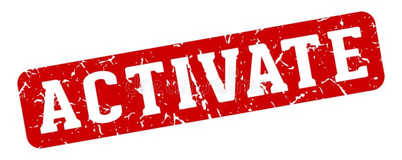 Activate Rectangular Sign. Activate Stamp Stock Vector - Illustration of background, design ...