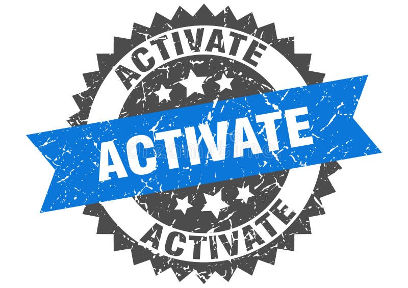 Activate Stamp. Activate Grunge Round Sign Stock Vector - Illustration ...