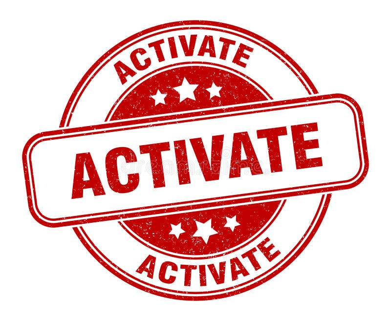 Activate Stamp. Activate Label. Round Grunge Sign Stock Illustration ...