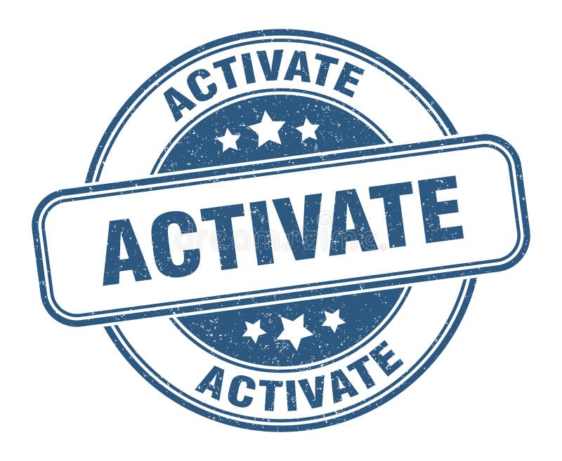 Activate Stamp. Activate Label. Round Grunge Sign Stock Vector ...