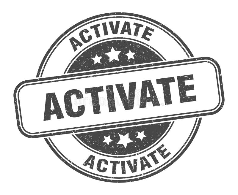 Activate Stamp. Activate Label. Round Grunge Sign Stock Vector ...
