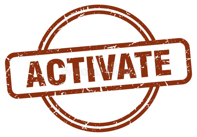 Activate Stamp. Activate Round Vintage Grunge Label Stock Vector ...