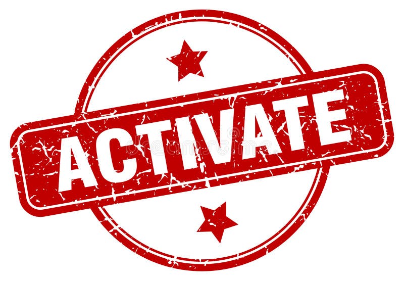 Activate Stamp. Activate Round Vintage Grunge Label Stock Vector ...