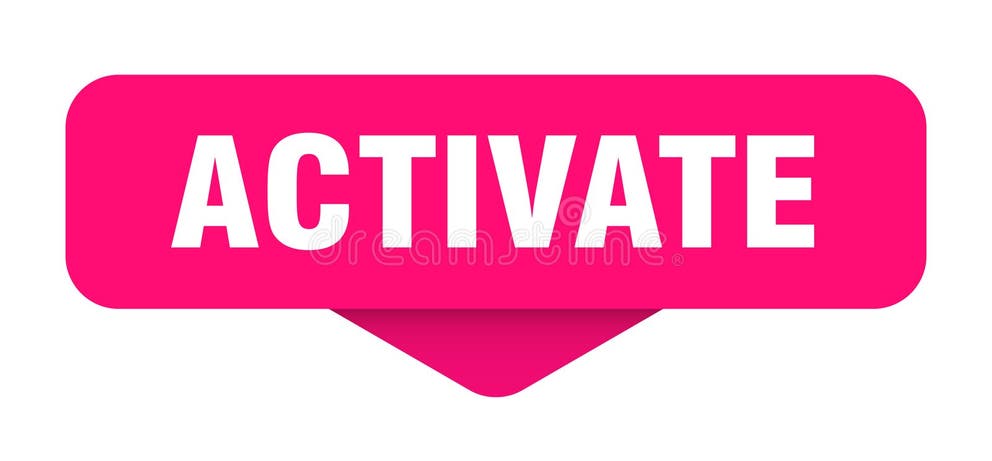 Activate Sticker. Activate Sign on Transparent Background Stock Vector ...