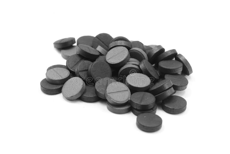Medical Tablets Absorbent Carbon Stock Photo - Image of objects ...