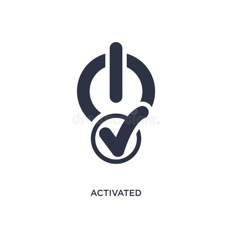 Activated Icon on White Background. Simple Element Illustration from ...
