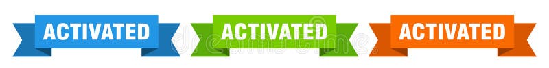 Activated Ribbon. Activated Isolated Paper Sign. Banner Stock Vector ...