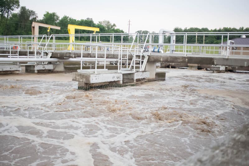 Activated Sludge - Sewage Treatment Plant Stock Image - Image of ...