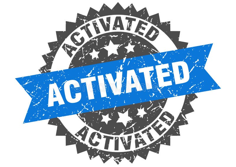 Activated Stamp. Activated Grunge Round Sign Stock Vector ...