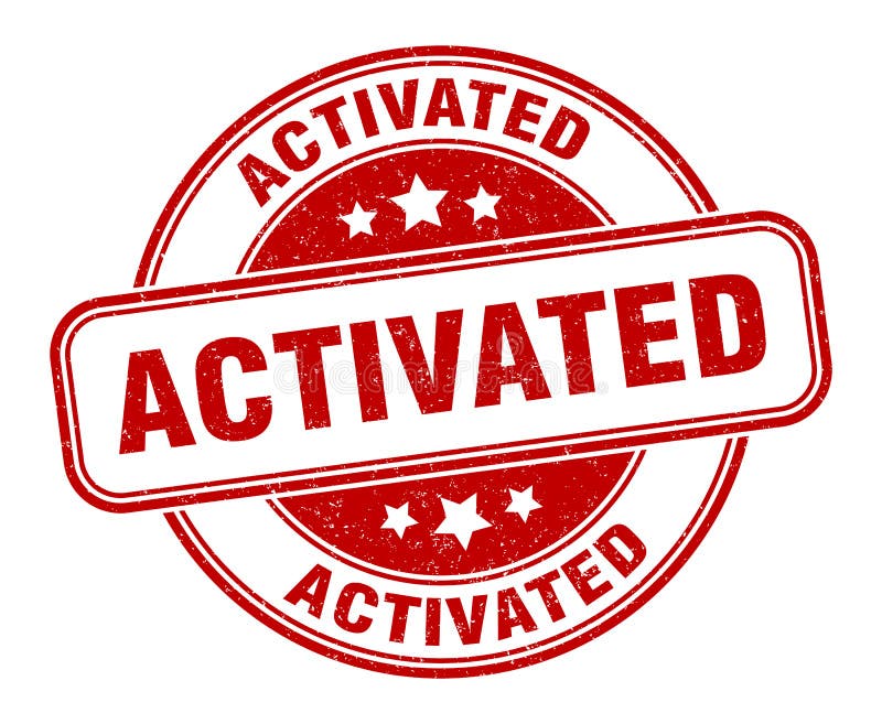 Activated Stamp. Activated Label. Round Grunge Sign Stock Vector ...