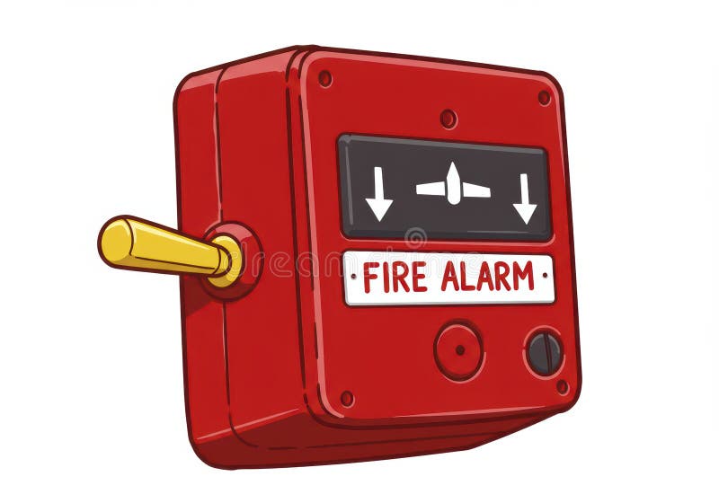 Activating Fire Alarm Pull Station for Emergency Alert Stock ...