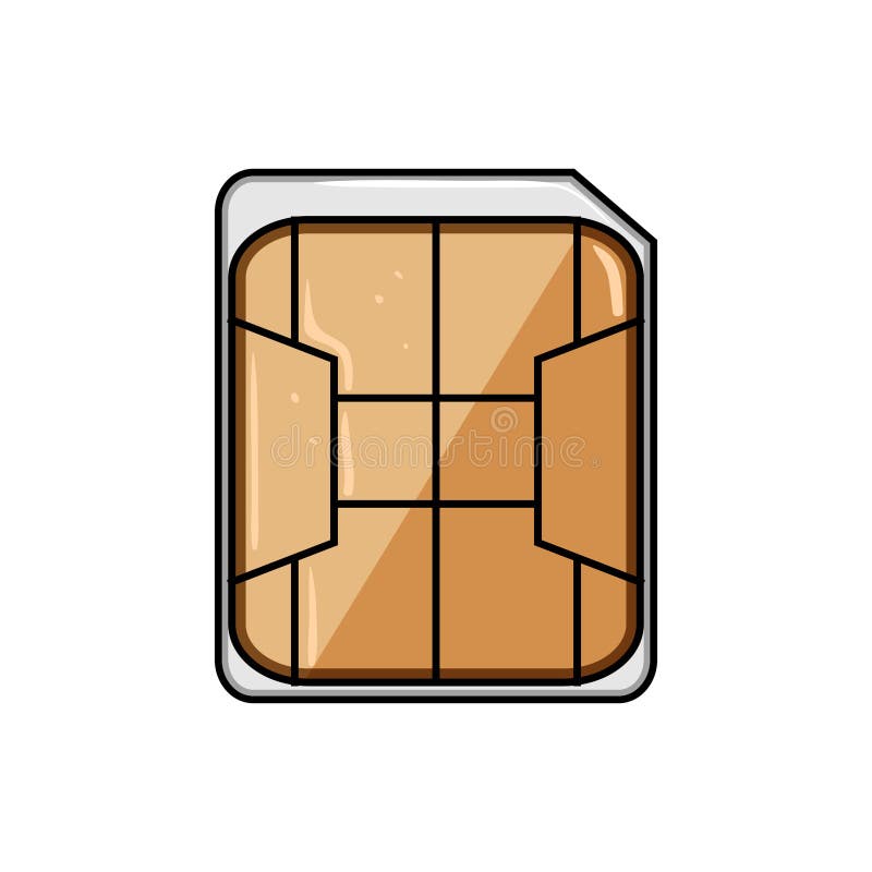 Activation Sim Card Cartoon Vector Illustration Stock Vector ...