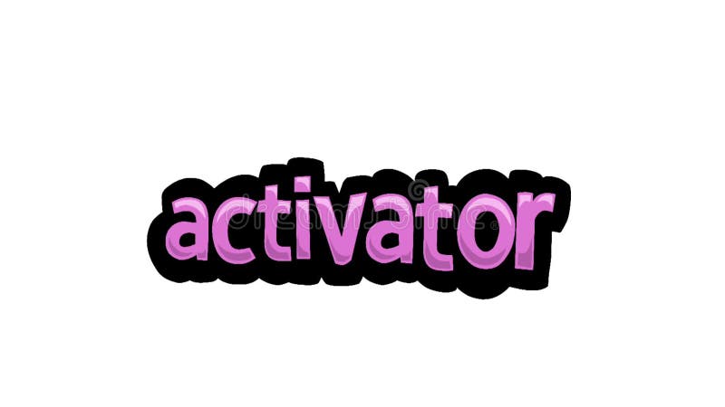ACTIVATOR Writing Vector Design on a White Background Stock Video ...