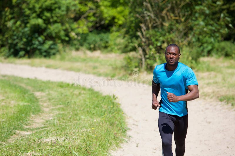 Active African American Man Running Stock Image - Image of cool, black ...